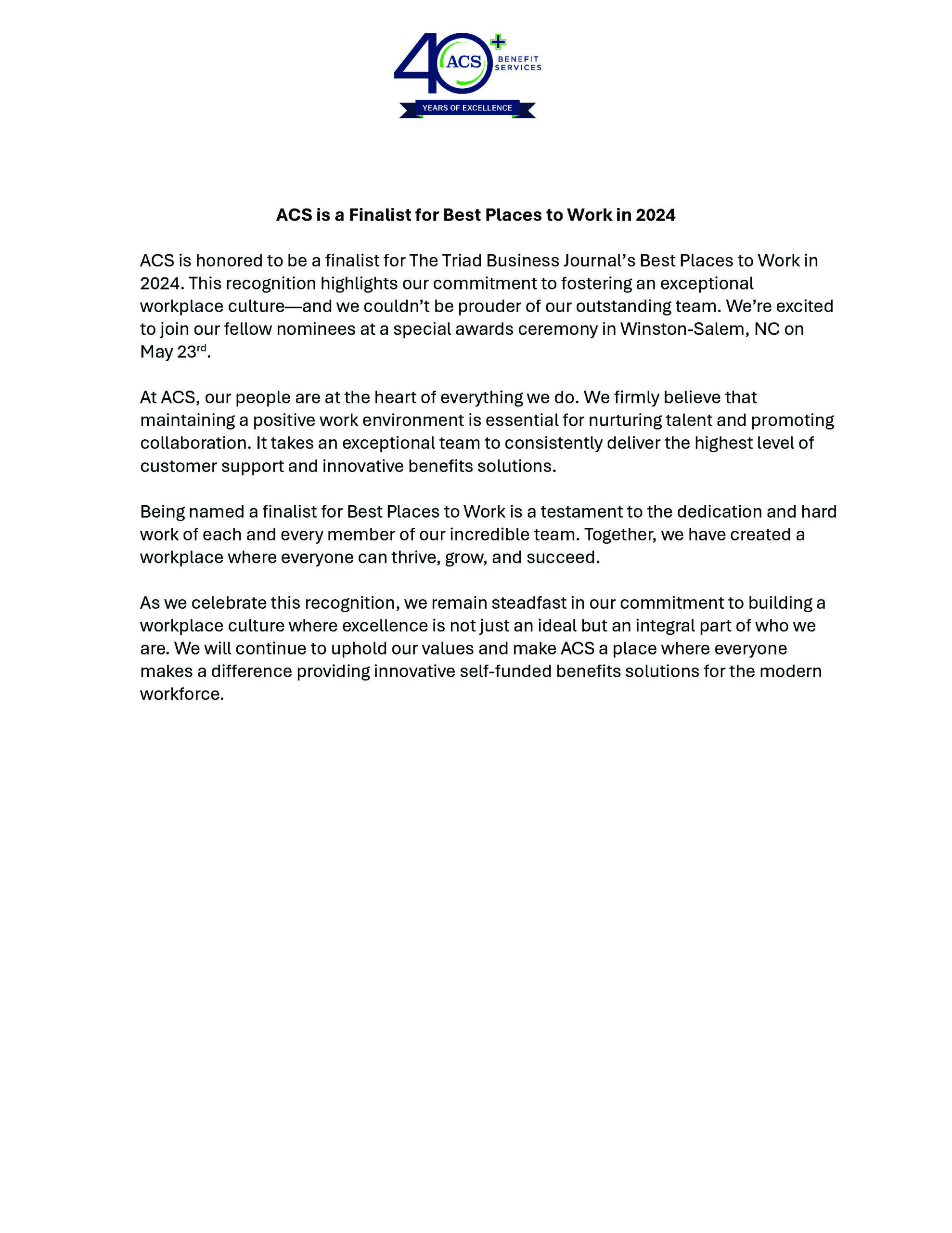 ACS Benefit Services - Self-Funded Health Benefits for Employers